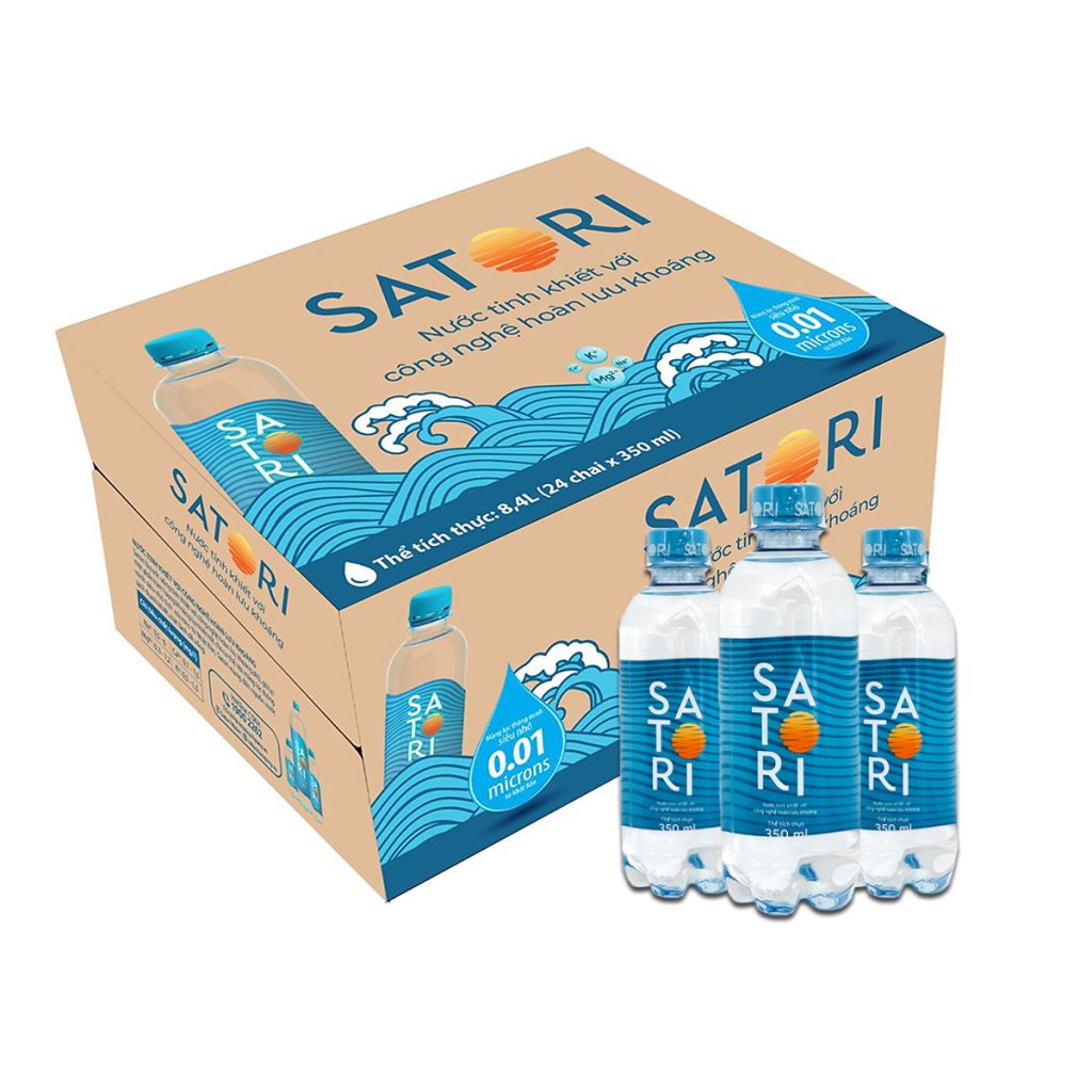 Thùng nước suối Satori 350ml ( 24 chai) - Lê Đức Water