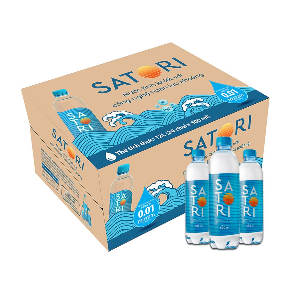 Thùng nước suối Satori 500ml ( 24 chai) - Lê Đức Water